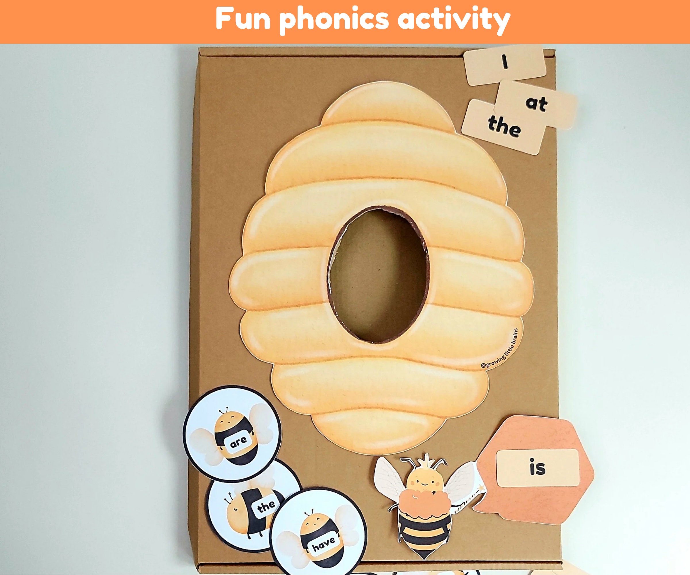 Beehive Sight Words Matching Activity Phonics Activity Sight Words ...