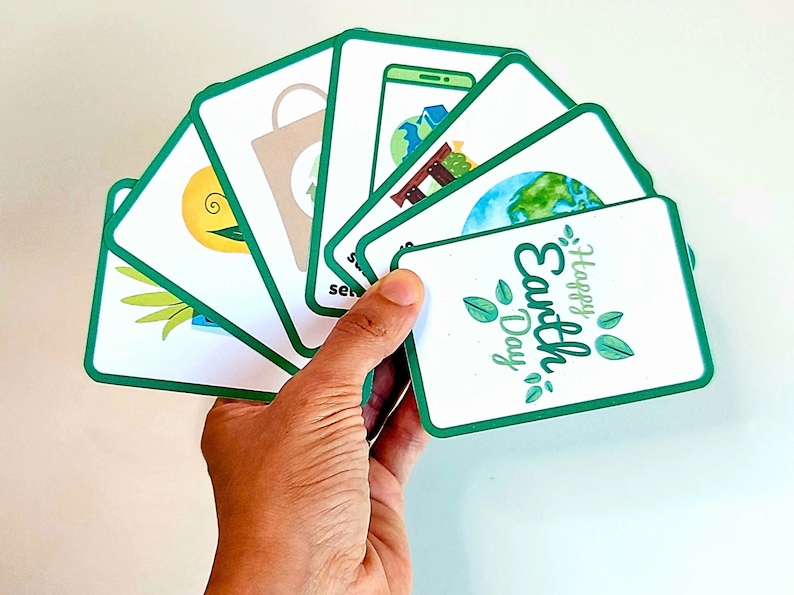 Earth Day Flash Cards | Montessori Flashcards | Physical Copy - Etsy