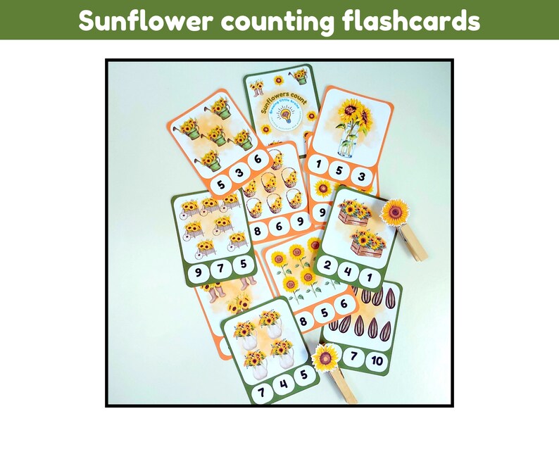 Sunflower Bundle | Sunflower Life Cycle | Sunflower Parts | Counting ...