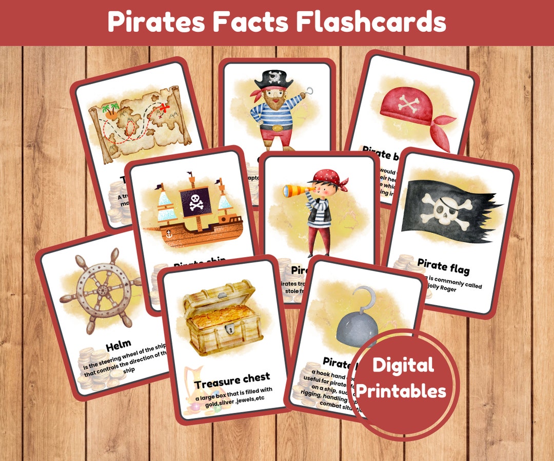 Pirates Facts Flashcards | a Set of 19 Flashcards | Pirates | Digital ...
