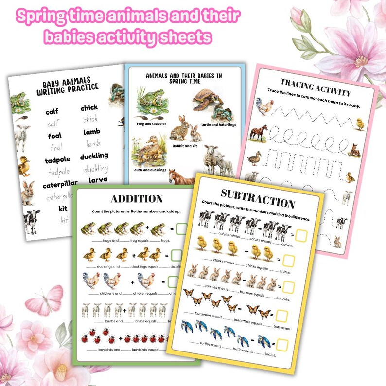 Spring Animals and Their Babies Learning Pack | Spring | Activity ...