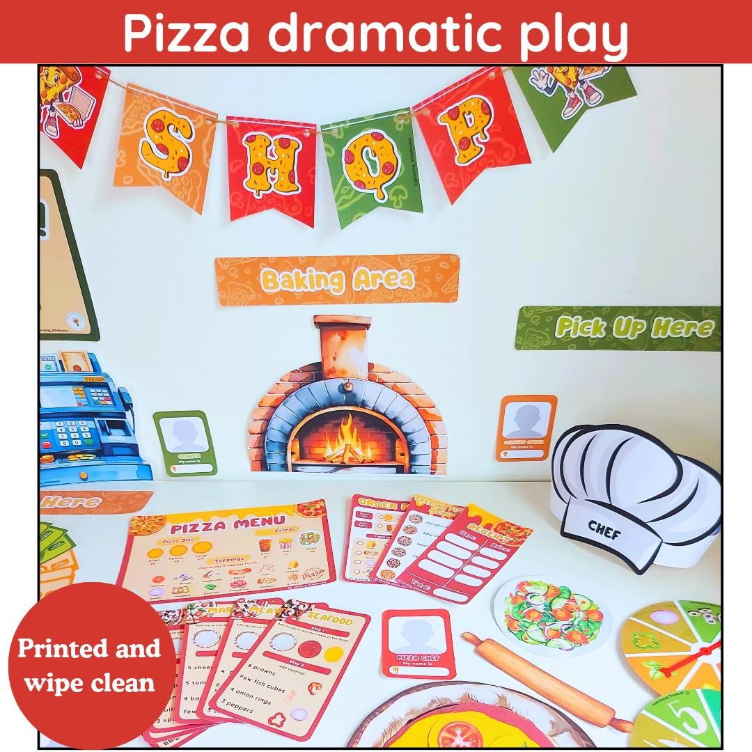 Pizza Dramatic Play Pack | Role Play | Pizza | Maths | Montessori ...