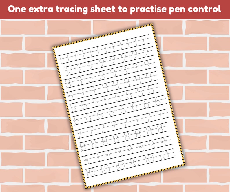 Construction Site Road Numbers Mats | Number Tracing , Counting ...
