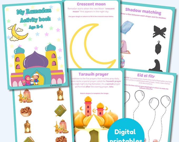 Ramadan Busy Book for Ages 2-4 Years | Ramadan Learning Activities ...