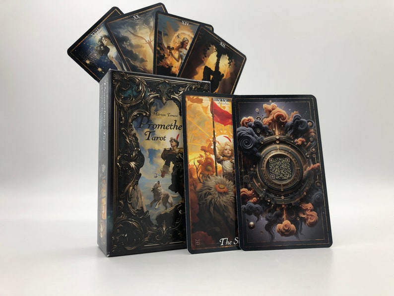 Prometheus Tarot Deck: 78 Divination Cards With QR Codes - Etsy