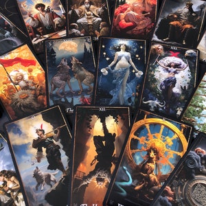 Prometheus Tarot Deck: 78 Divination Cards With QR Codes - Etsy