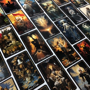 Prometheus Tarot Deck: 78 Divination Cards With QR Codes - Etsy