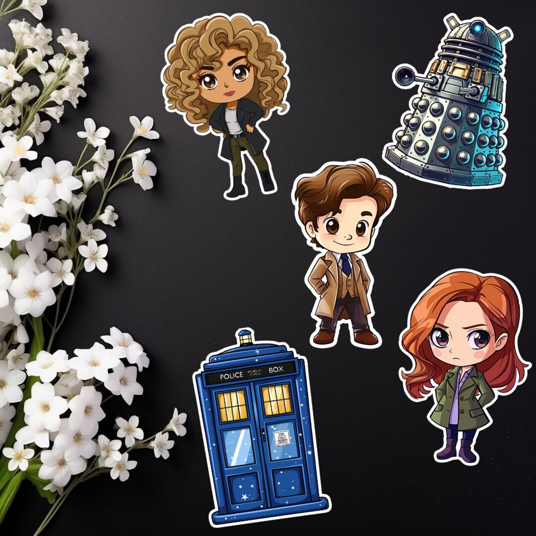 DOCTOR WHO Stickers | ELEVENTH Doctor Set | Amy Pond Sticker, River ...