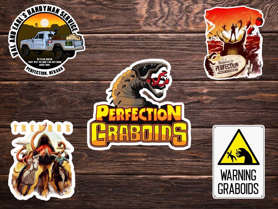 Tremors Stickers, Graboid Stickers, Movie Stickers, Monster Movie ...