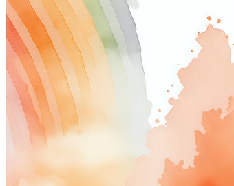 Watercolor Sun and Clouds Smiling Nursery Wall Art / Digital Download ...