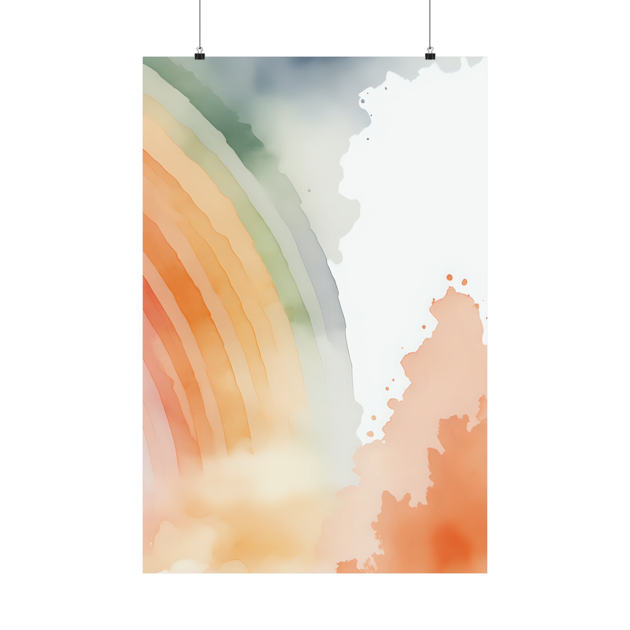 Watercolor Rainbow Poster for Nursery / Kids Room - Etsy