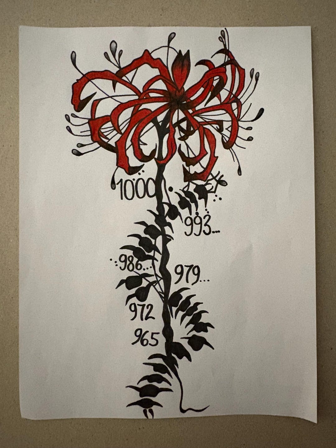 Tokyo Ghoul Inpspired Drawing Made by Nat2art. (spider Lilly Flower ...