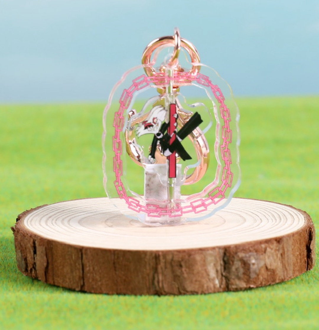 Mini Angel Dust Posion Spinning Keychain Hazbin Hotel - Etsy