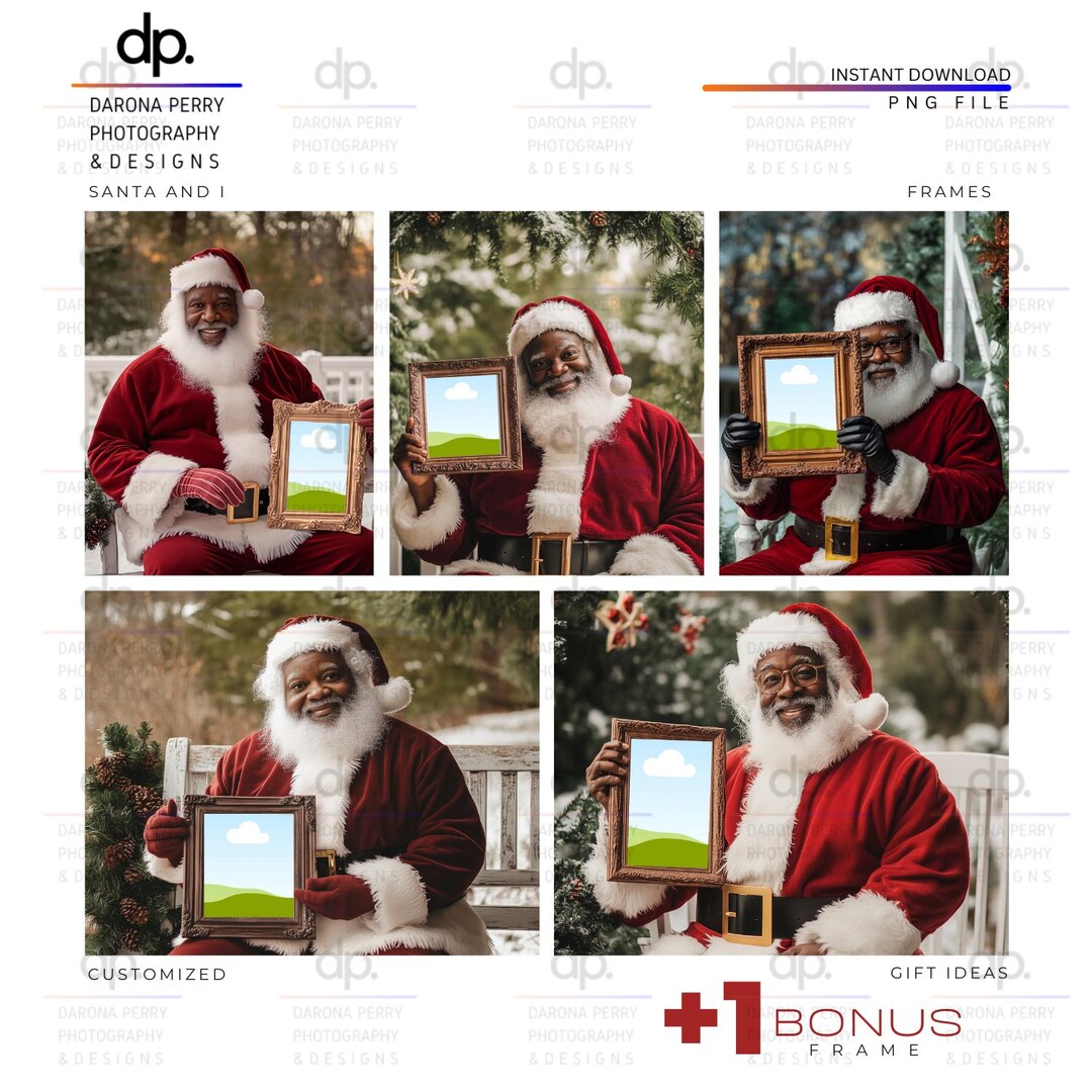 Santa and I, Custom Frames, Digital Art, Whole Shop Bundle, Lifetime ...