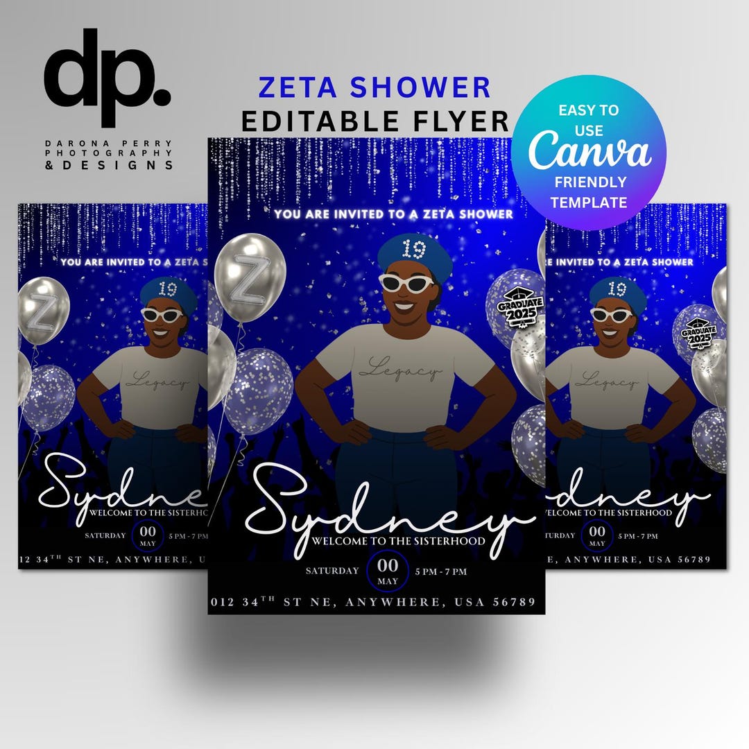 Zeta Phi Beta Flyer, Zeta Phi Beta Sorority, Probate Flyer, Greek ...
