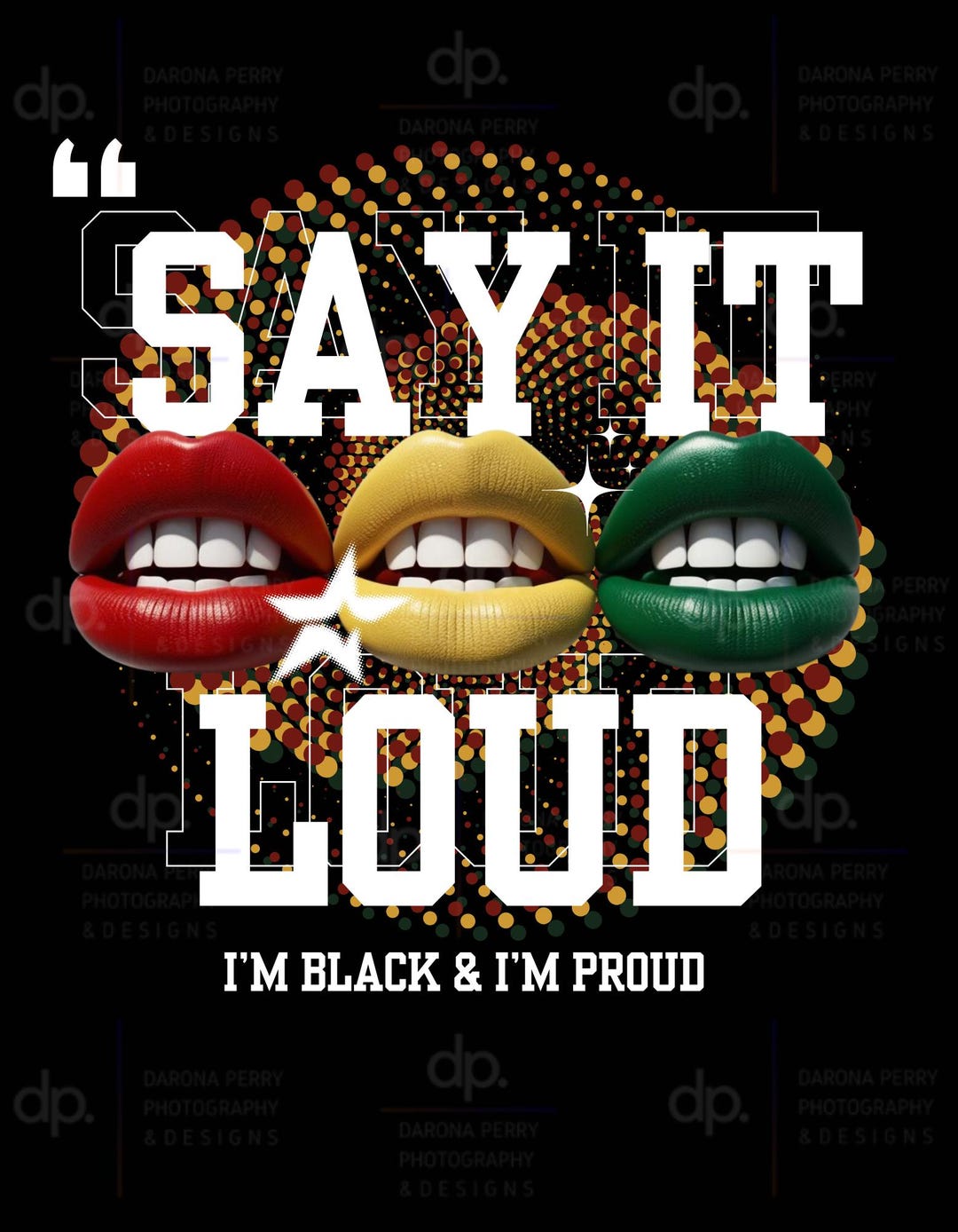 Say It Loud PNG, African American History, Black Art, Black T-shirt ...