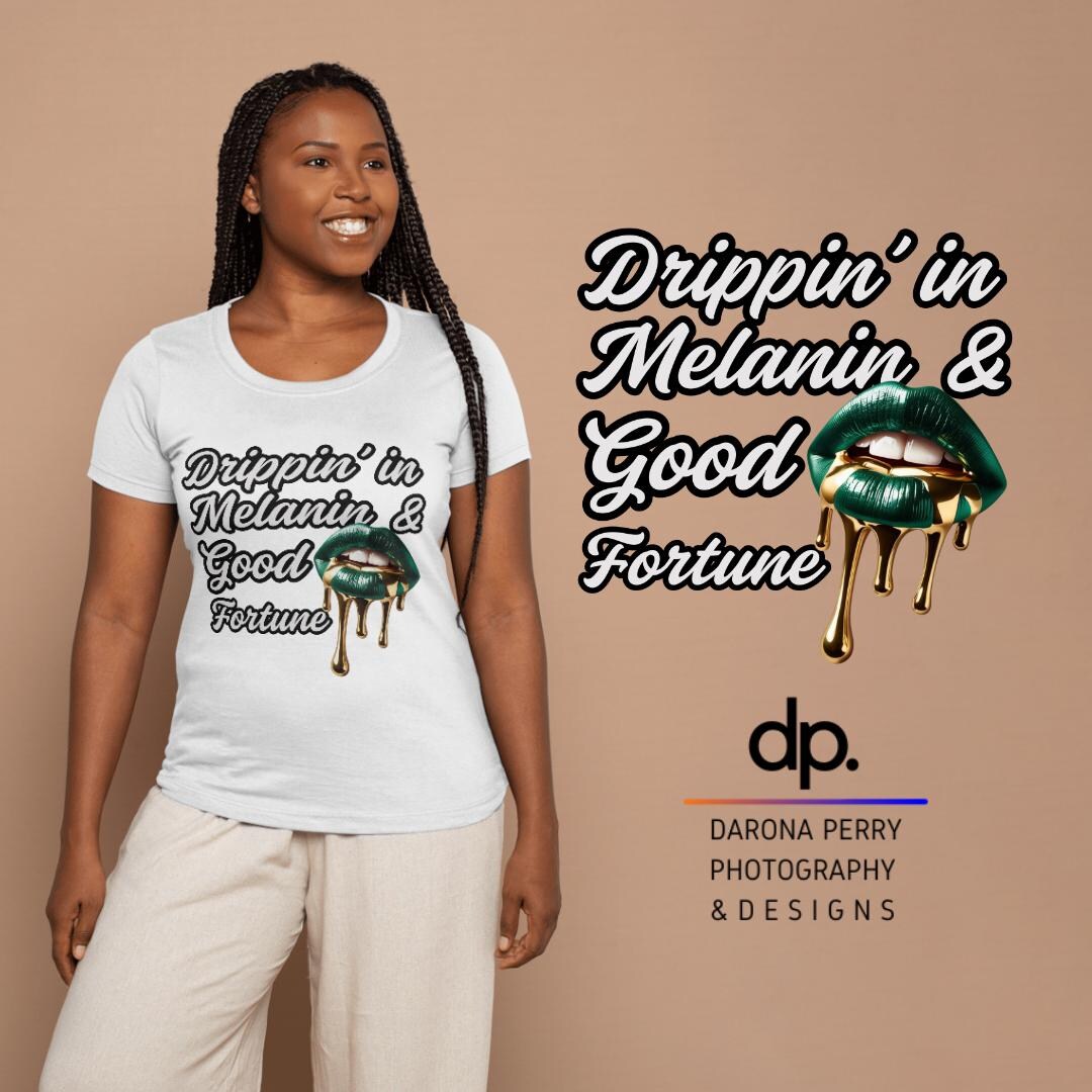 Drippin in Melanin and Gold Fortune PNG, Digital File, St Patricks Day ...