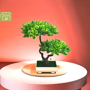 Artificial Bonsai Tree, Home Decor Bonsai Tree for Living Room, Potted ...