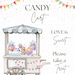 Candy Bar Cart Sign | Sweets and Treats Poster | Dessert Table Birthday ...