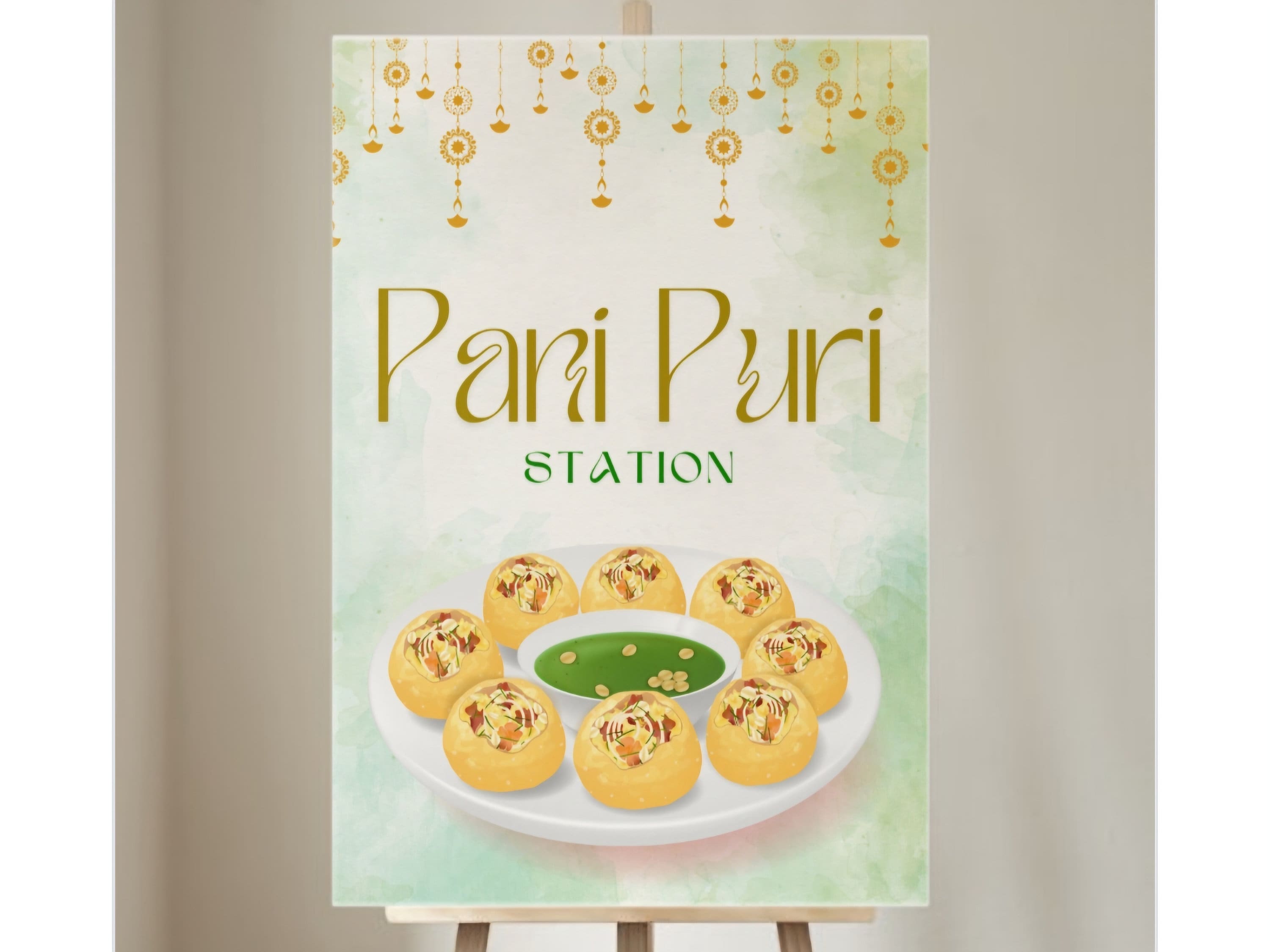 Pani Puri Station Stall Sign | Gol Gappe Fuchka Poster | Indian Bengali ...