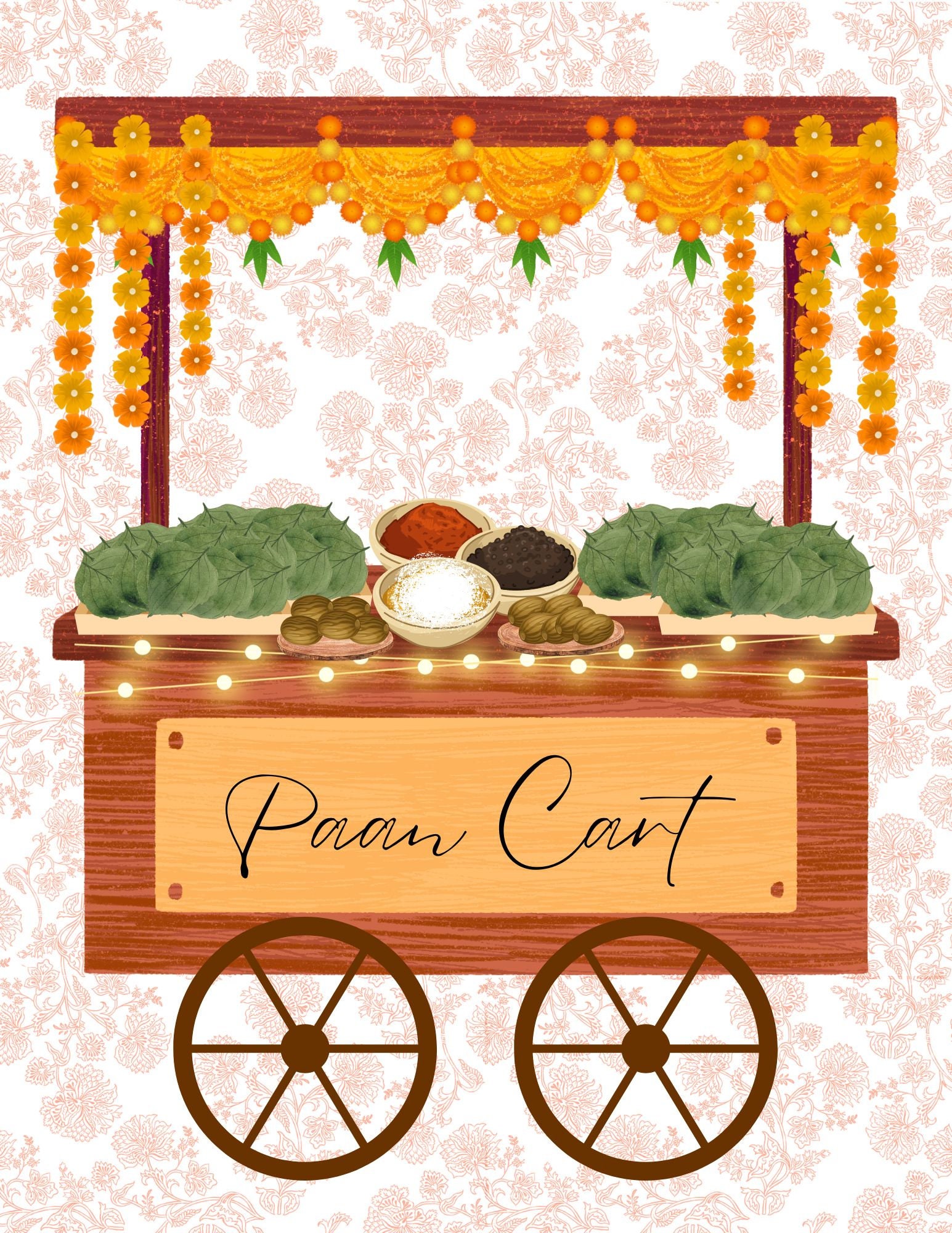 Paan Cart Sign | Paan Station | Betal Leaf Food Sign | Desi Events ...