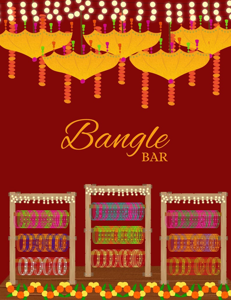 Bangle Bar Sign | Churi Cart Sign | Favor Cart | Chudiyan | Indian ...