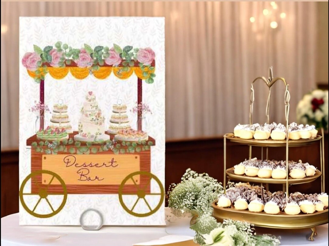 Dessert Stand and Cupcake Cart Sign | Treat Table Sign | Sweet Treats ...