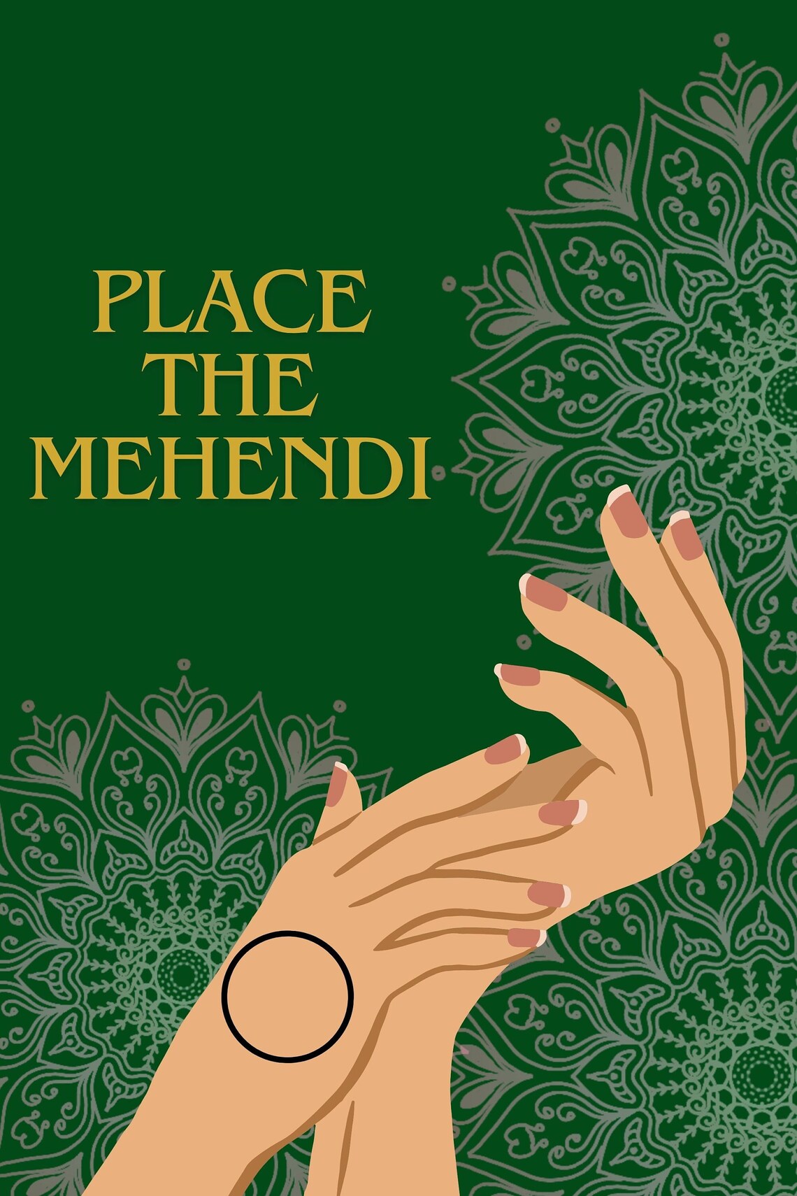 Pin the Mehendi Game Template for Desi Weddings | Henna Poster Download ...