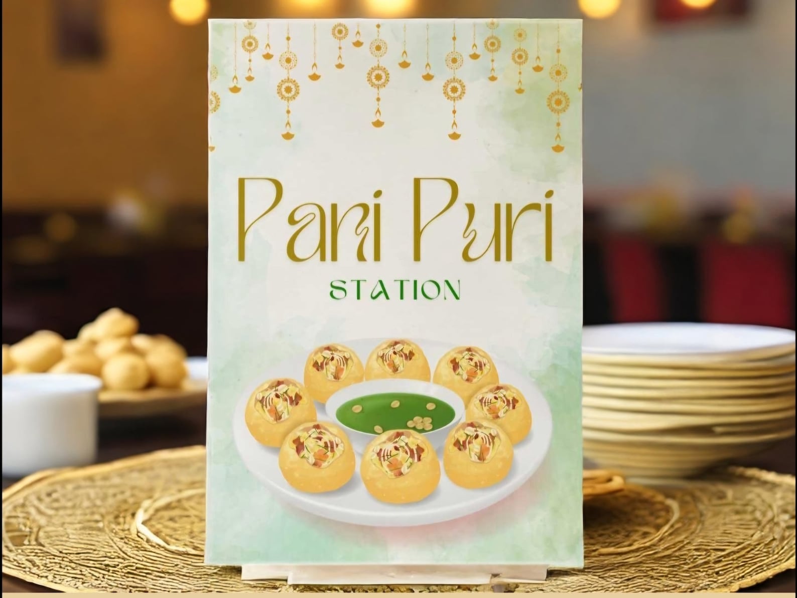 Pani Puri Station Stall Sign | Gol Gappe Fuchka Poster | Indian Bengali ...