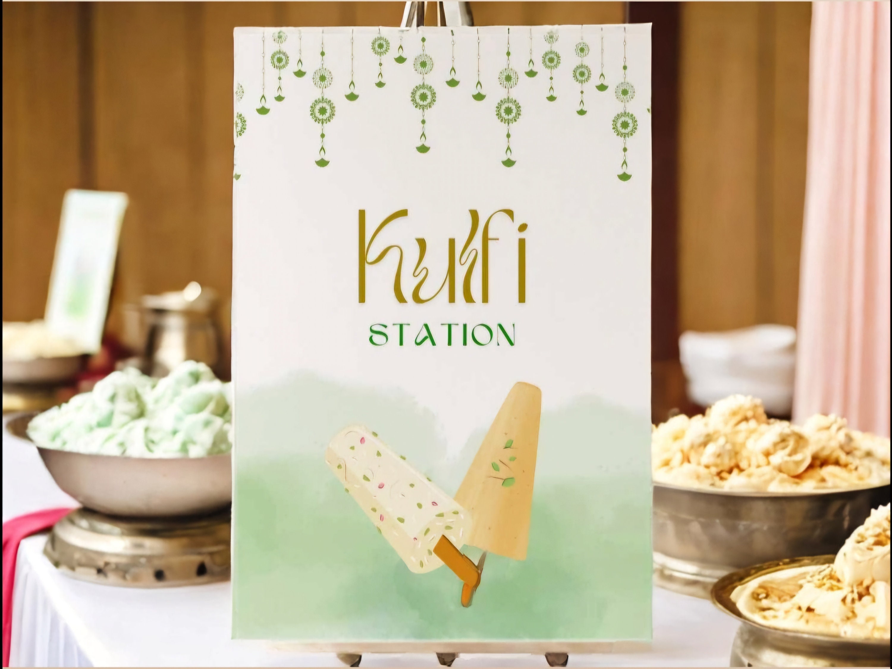 Kulfi Station Stall Sign | Desi Ice Cream Poster | Indian Bengali ...