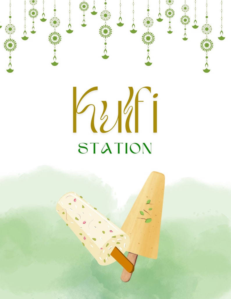 Kulfi Station Stall Sign | Desi Ice Cream Poster | Indian Bengali ...