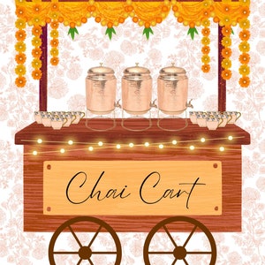 Chai Cart Sign | Tea Station Sign | Cha and Coffee Sign | Chaiwala ...