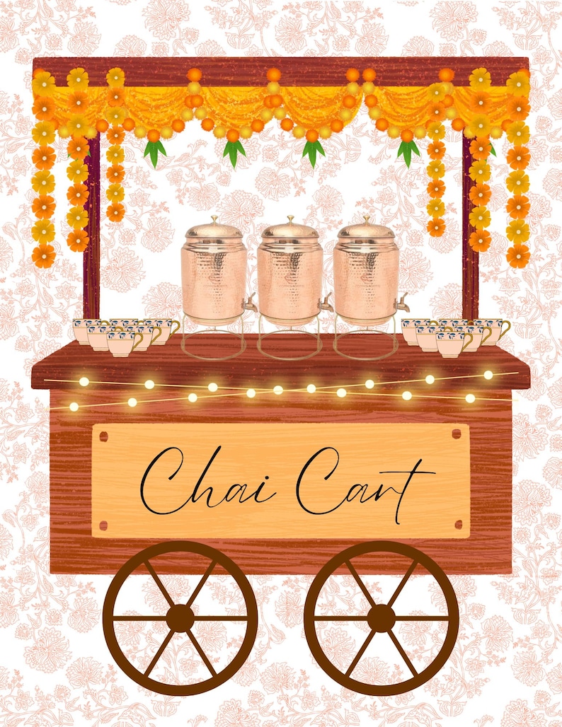 Chai Cart Sign | Tea Station Sign | Cha and Coffee Sign | Chaiwala ...