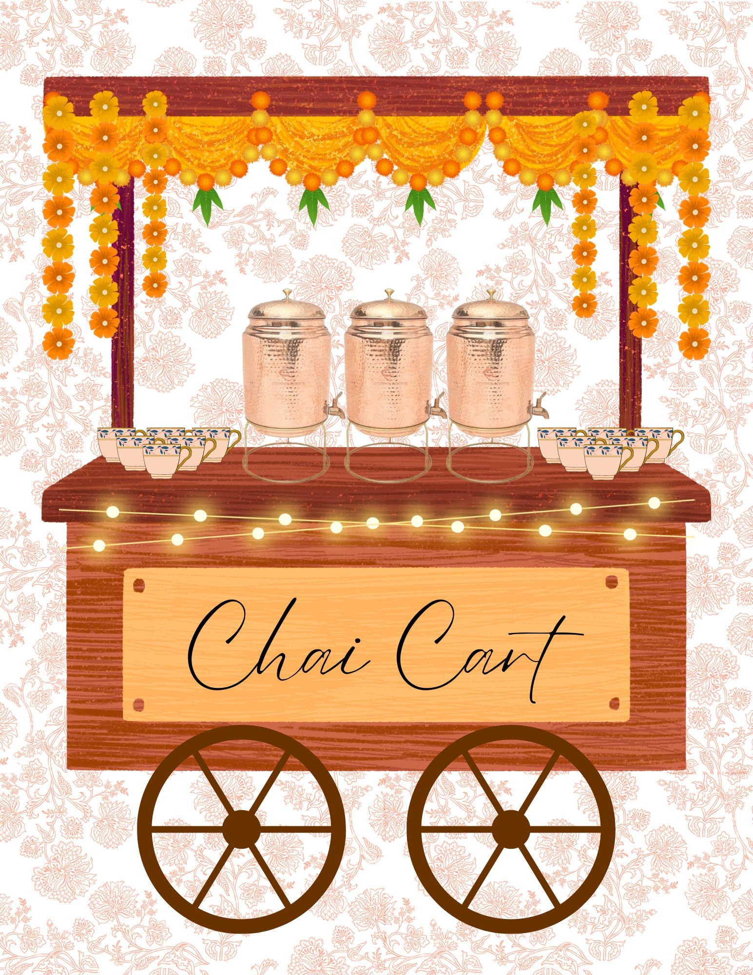 Chai Cart Sign | Tea Station Sign | Cha and Coffee Sign | Chaiwala ...