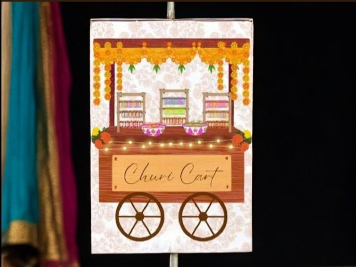 Bangle Cart Sign | Churi Cart | Chudiyan | Bangle Bar Sign | Indian ...
