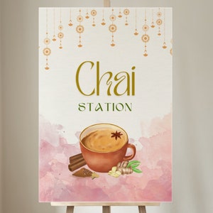 Chai Station Sign | Indian Wedding Decor (digital Download) - Etsy