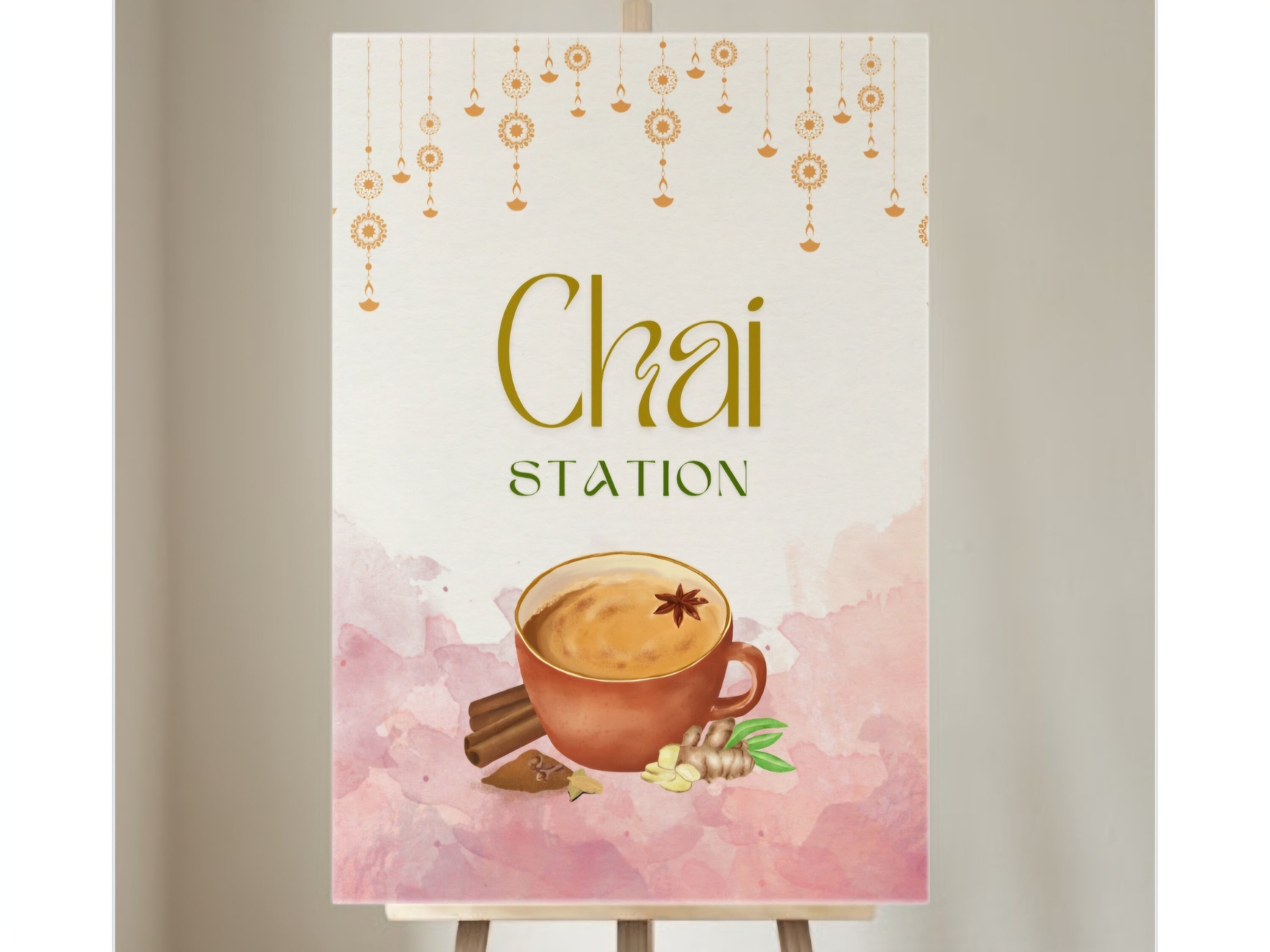 Chai Station Sign | Indian Wedding Decor (digital Download) - Etsy