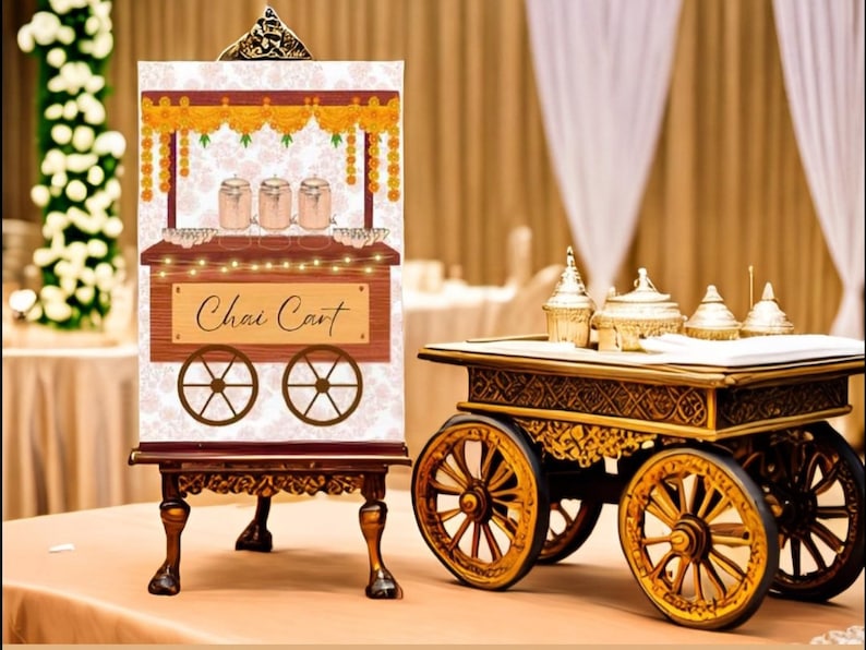 Chai Cart Sign | Tea Station Sign | Cha and Coffee Sign | Chaiwala ...