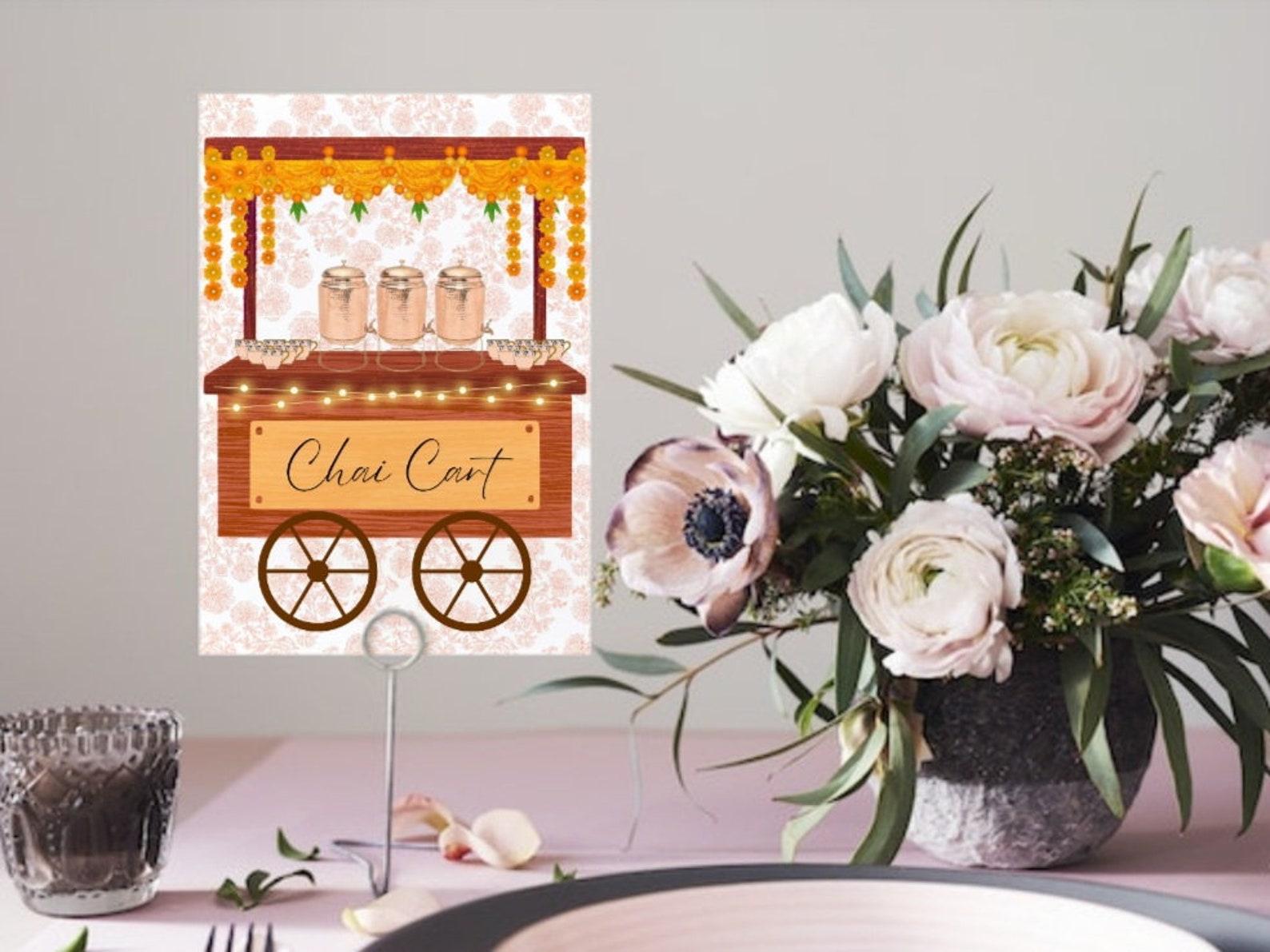 Chai Cart Sign Tea Station Sign Cha and Coffee Sign Chaiwala Bengali ...