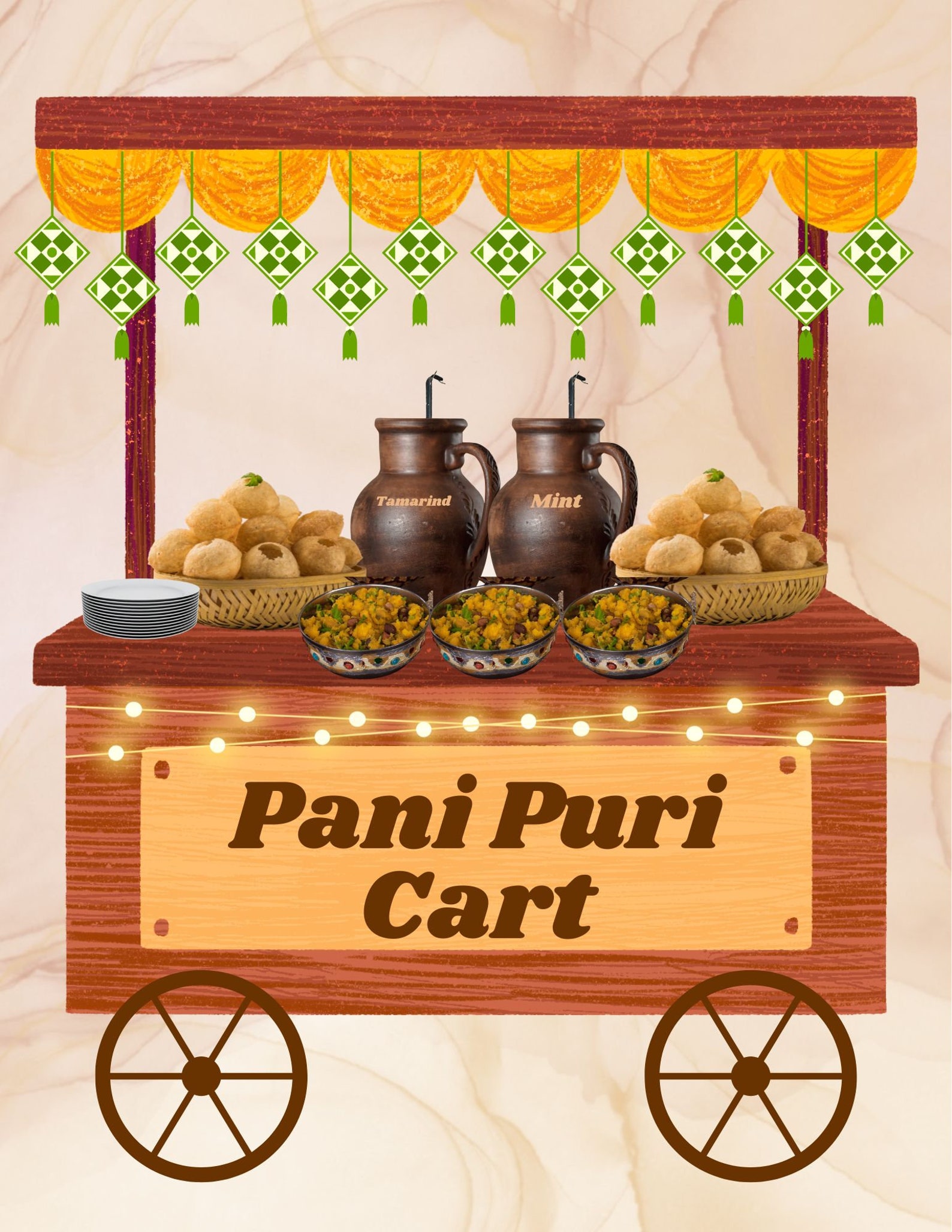 Pani Puri Cart Station Sign | Gol Gappe Fuchka Poster | Indian Bengali ...