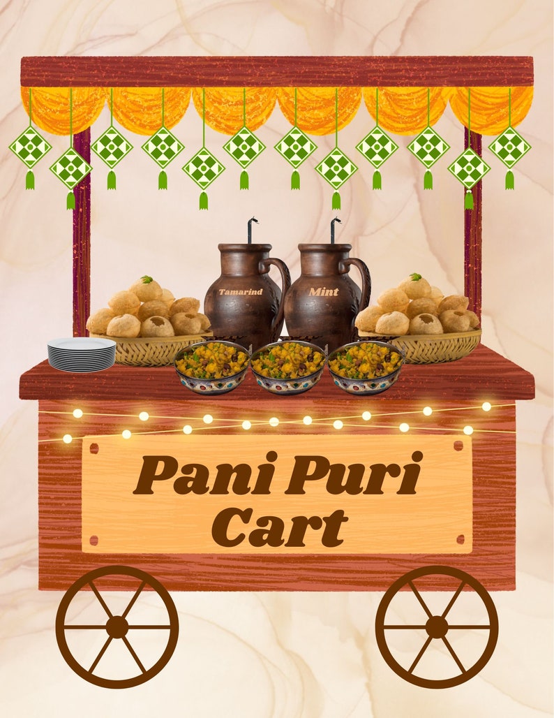 Pani Puri Cart Station Sign | Gol Gappe Fuchka Poster | Indian Bengali ...