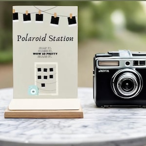 Polaroid Station Sign | DIY Photobooth Sign | Party Favors | Selfie ...