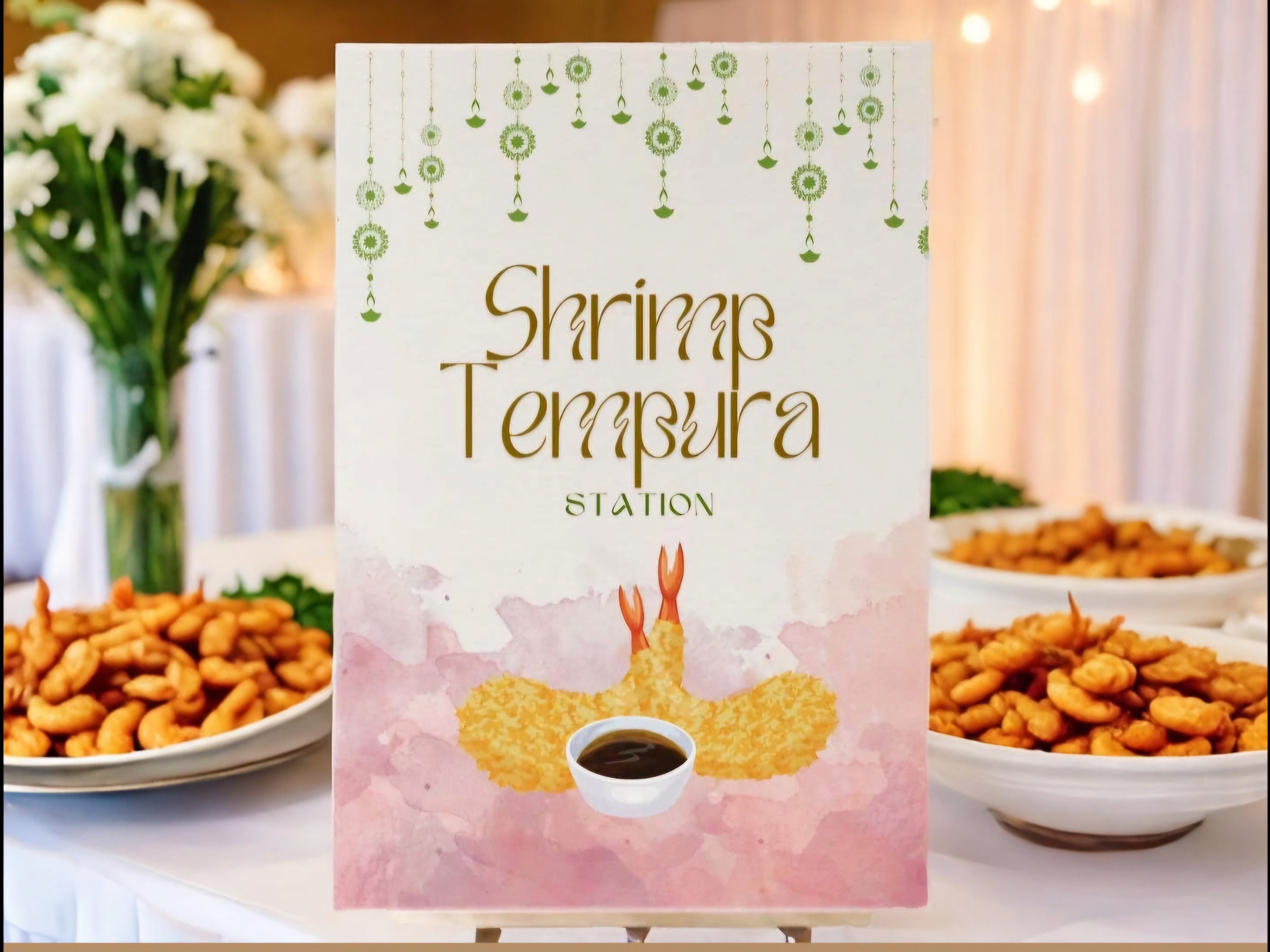 Shrimp Tempura Station Stall Sign | Appetizer Poster | Indian Bengali ...