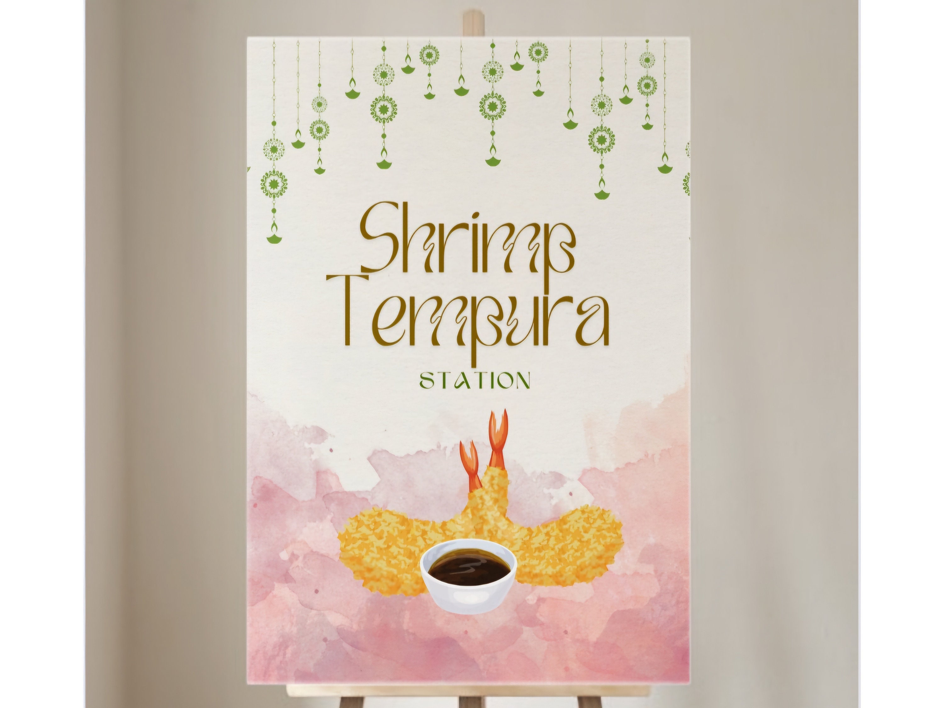 Shrimp Tempura Station Stall Sign | Appetizer Poster | Indian Bengali ...