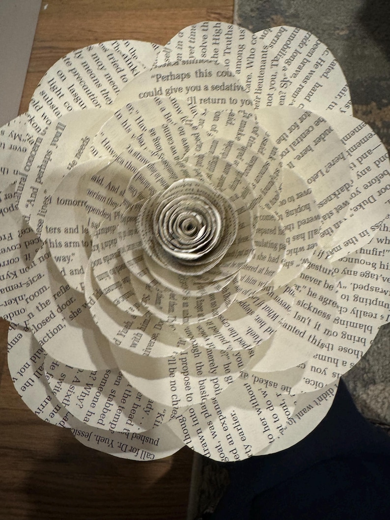 Book Page Paper Flower - Etsy