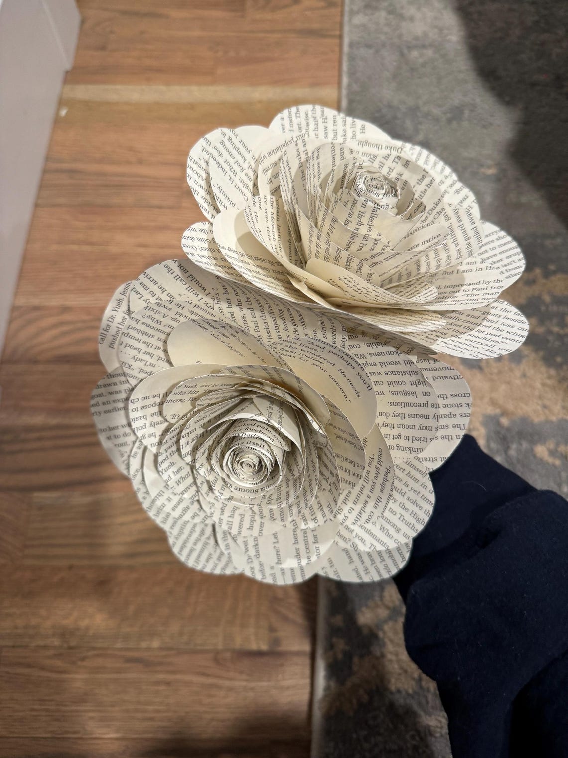 Book Page Paper Flower - Etsy