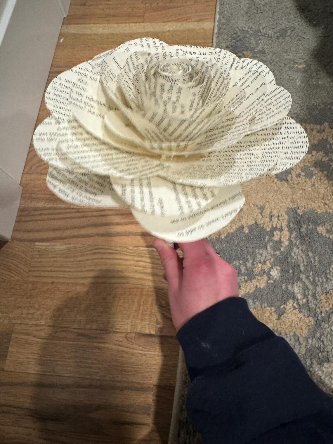 Book Page Paper Flower - Etsy