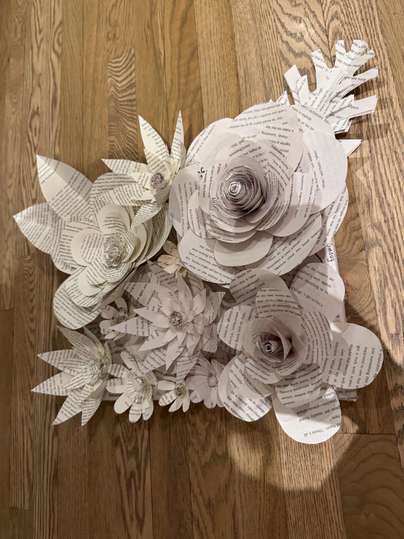 Book Paper Flowers - Etsy