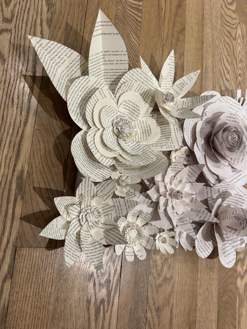 Book Paper Flowers - Etsy