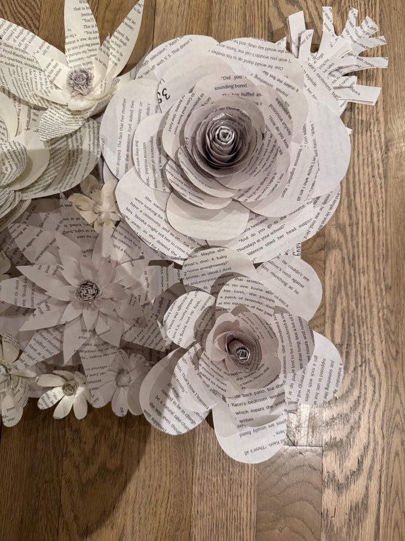 Book Paper Flowers - Etsy